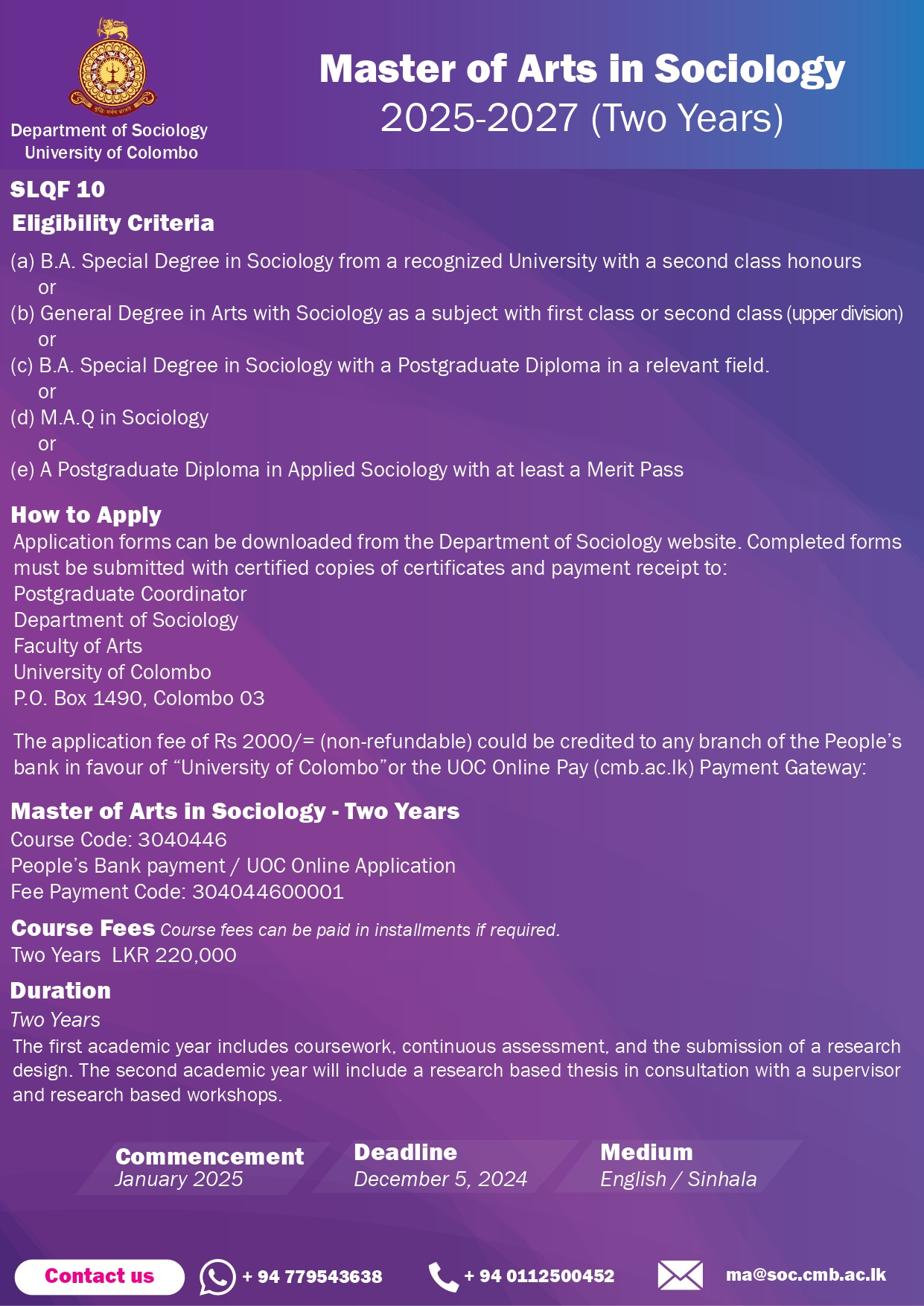 Two Years | Department of Sociology