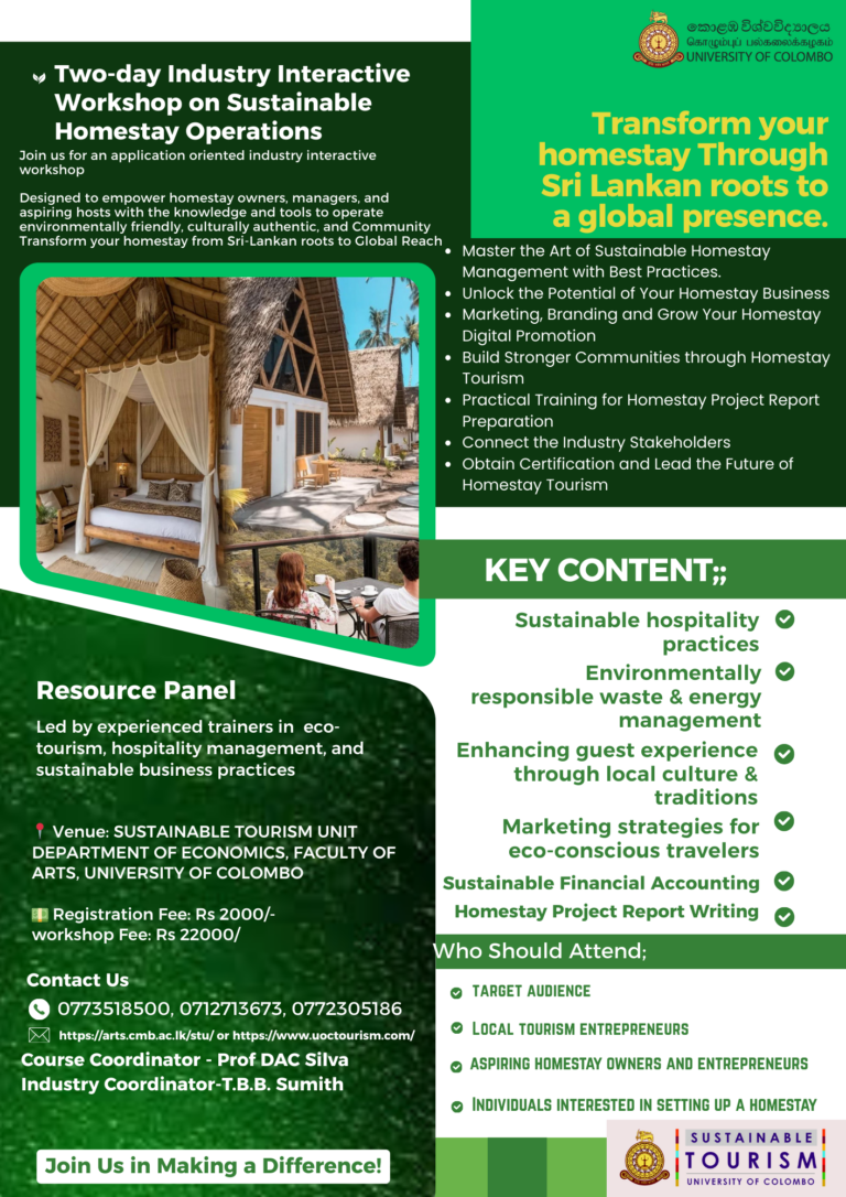 Sustainable Tourism Unit (STU) | Faculty of Arts